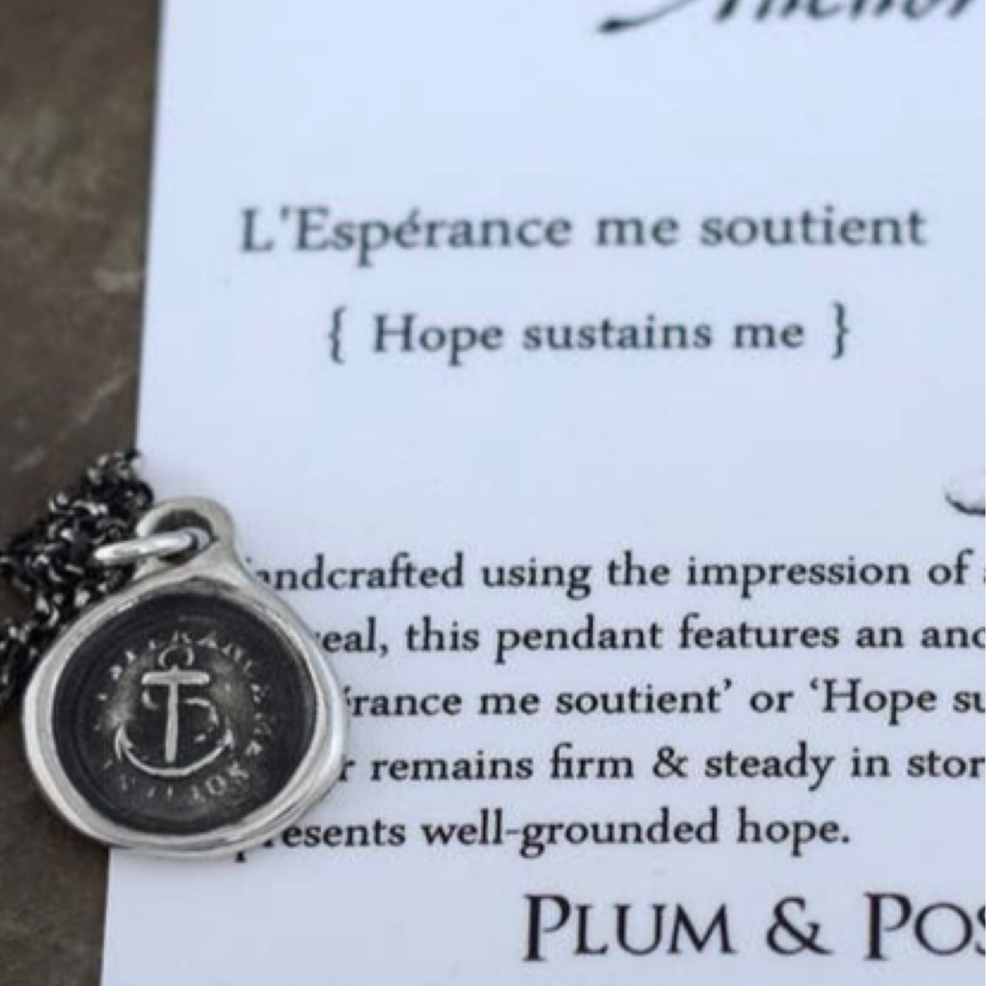 Anchor Wax Seal Necklace | Dianne Rodger Jewellery