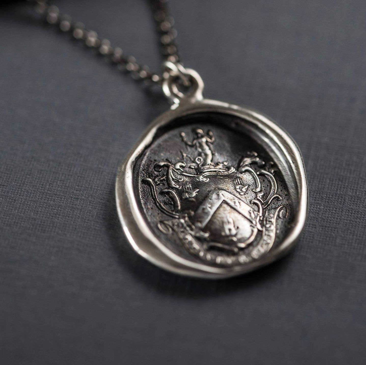Mermaids Crest Wax Seal Necklace | Dianne Rodger Jewellery